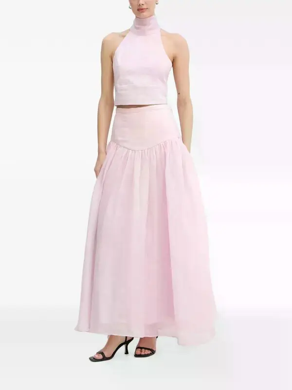 Bardot Halterneck Tie-fastening Top