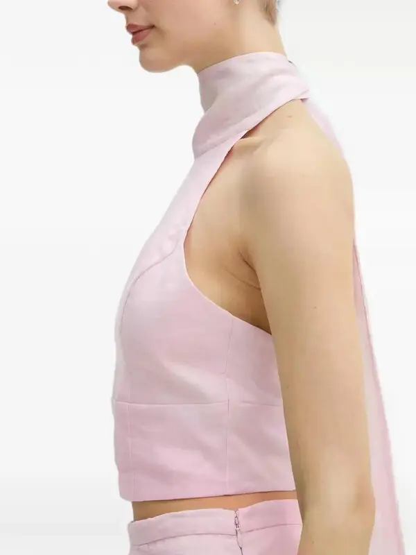 Bardot Halterneck Tie-fastening Top