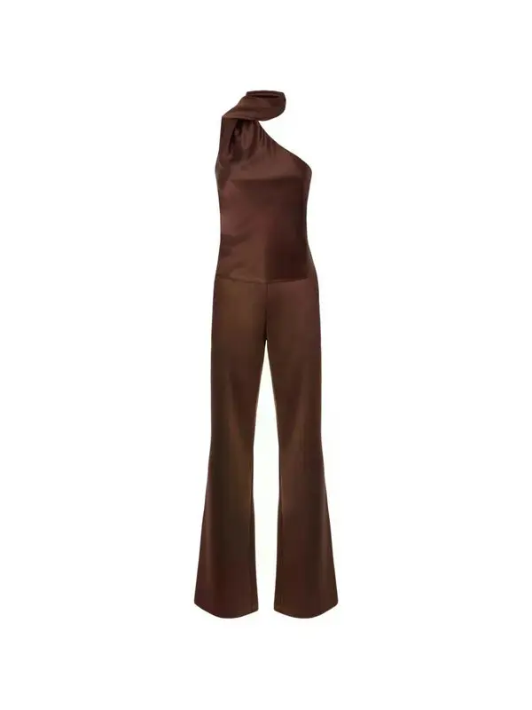 Pinko Long Satin Jumpsuit With Sash