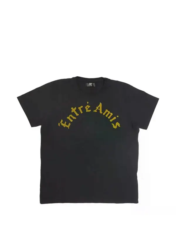 HTC LOS ANGELES Flocked-print T-shirt - Black