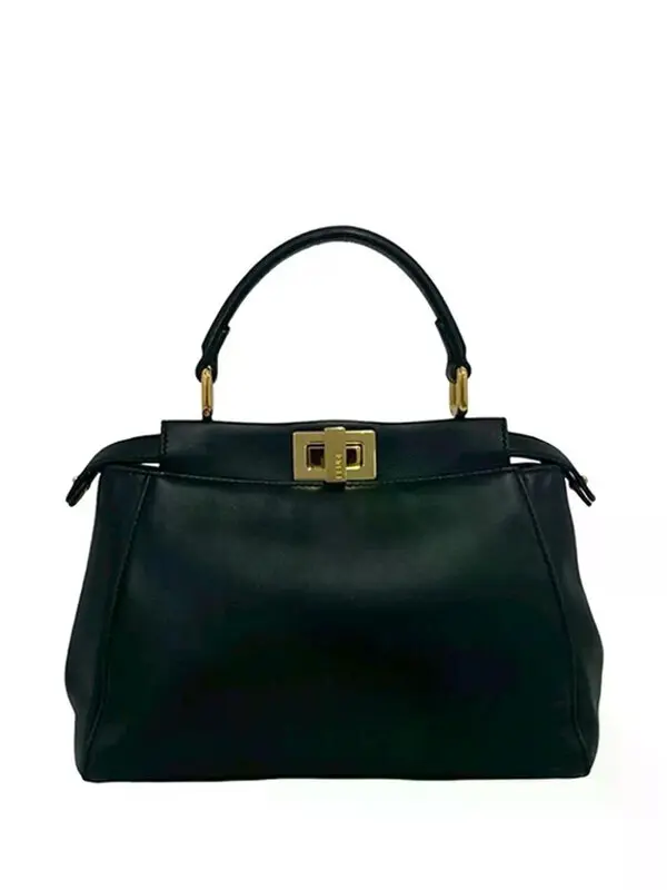 Fendi 2000-2026 Mini Leather Peekaboo Iconic Satchel