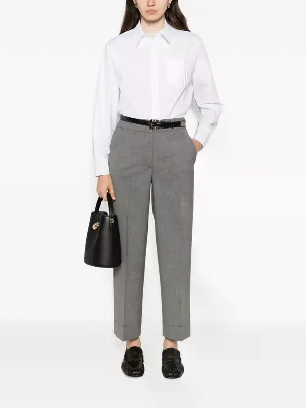 Peserico Pressed-crease Turned-up Trousers
