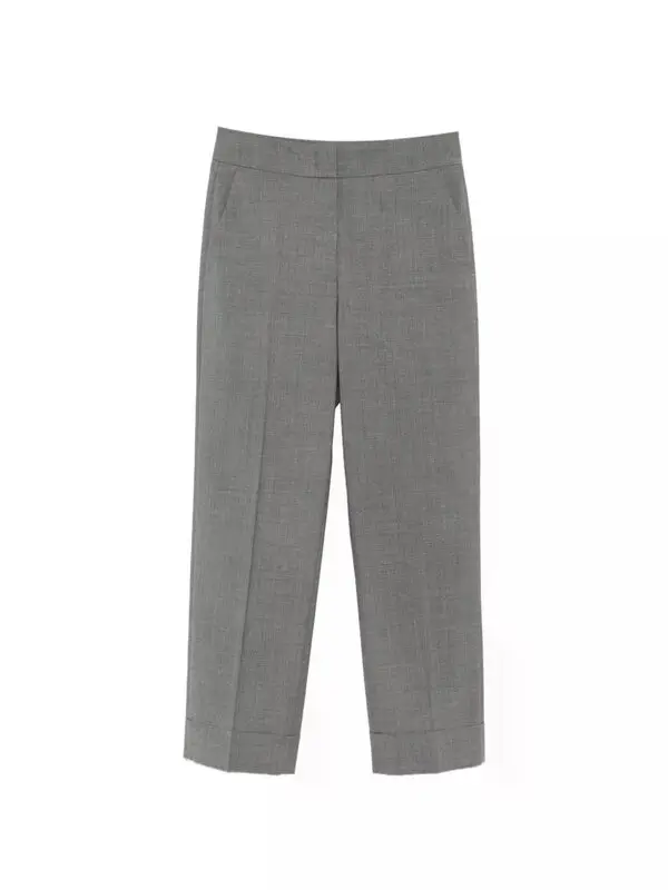 Peserico Pressed Crease Turned-up Trousers