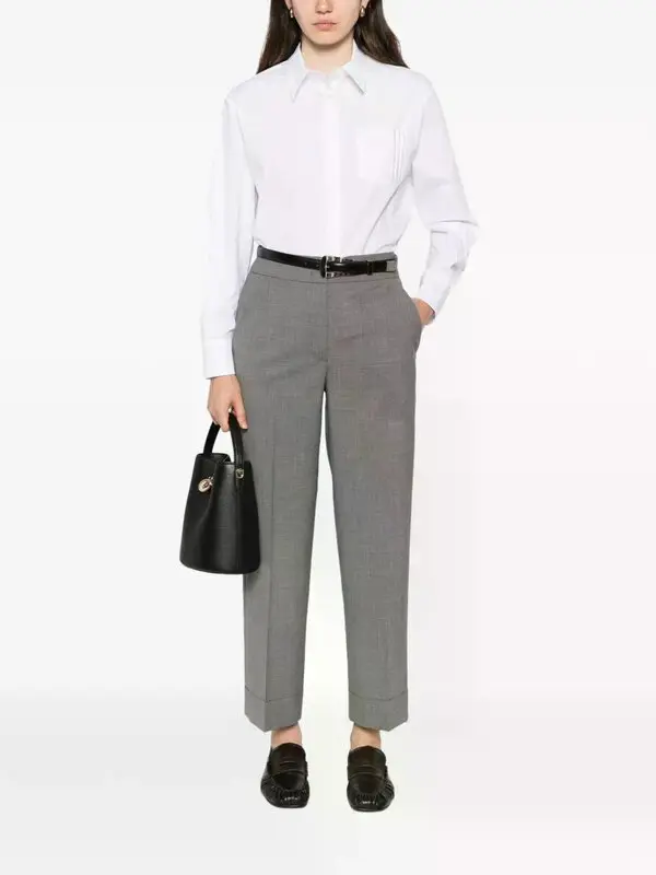Peserico Pressed Crease Turned-up Trousers