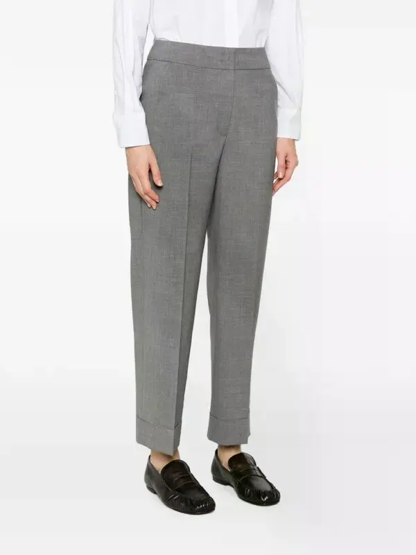 Peserico Pressed Crease Turned-up Trousers