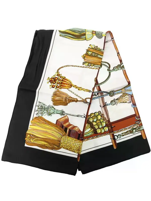 Hermès 1960 Passementerie Silk Scarf 90 Scarves - White