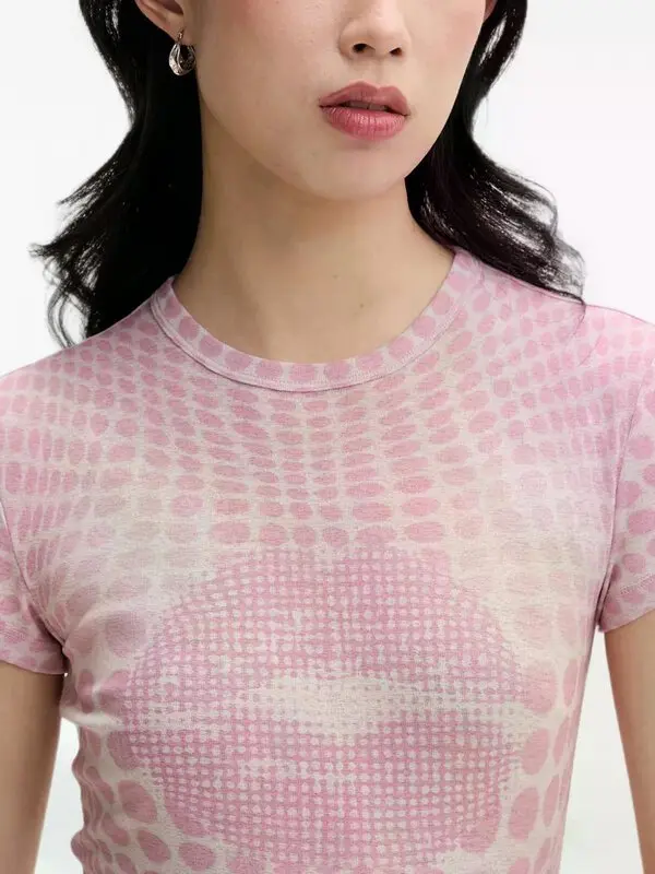 Miss Sixty Polka-dot Graphic-print T-shirt