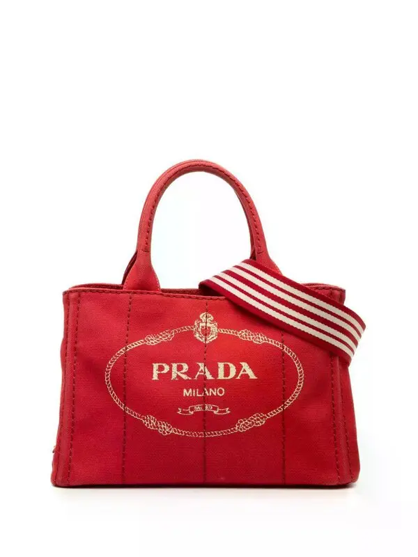 Prada 2013-2026 Small Canvas Canapa Logo Satchel