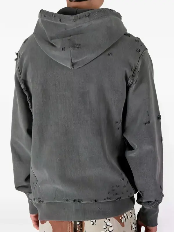 HTC LOS ANGELES Distressed Graphic-print Hoodie