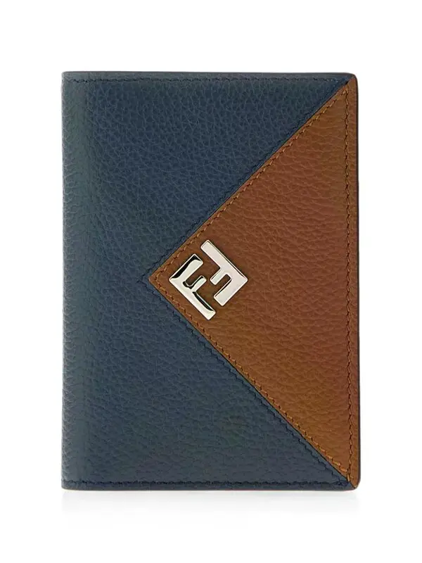 Fendi Lui Leather Card Holder - Brown