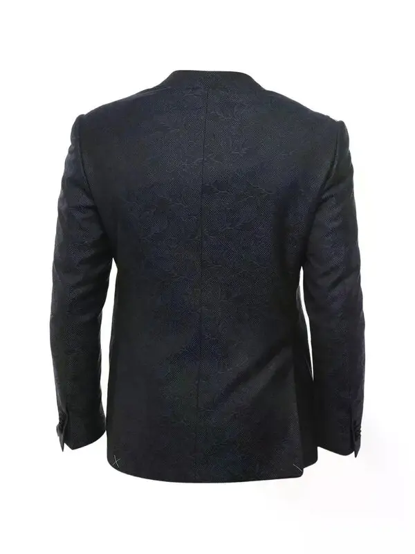 Corneliani Jacquard-pattern Satin-lapel Blazer