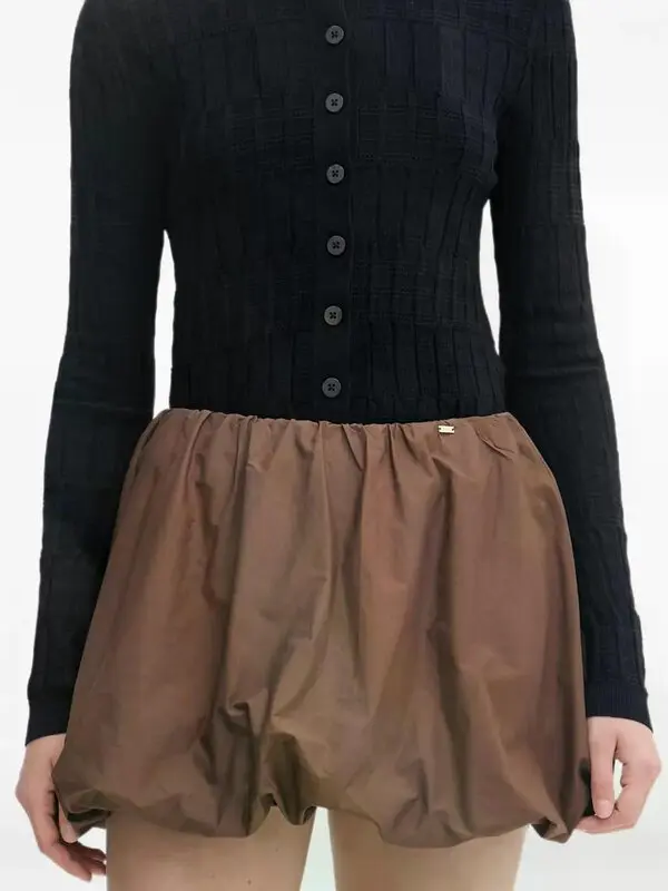 GAUDI Gathered Puff-hem Mini Skirt