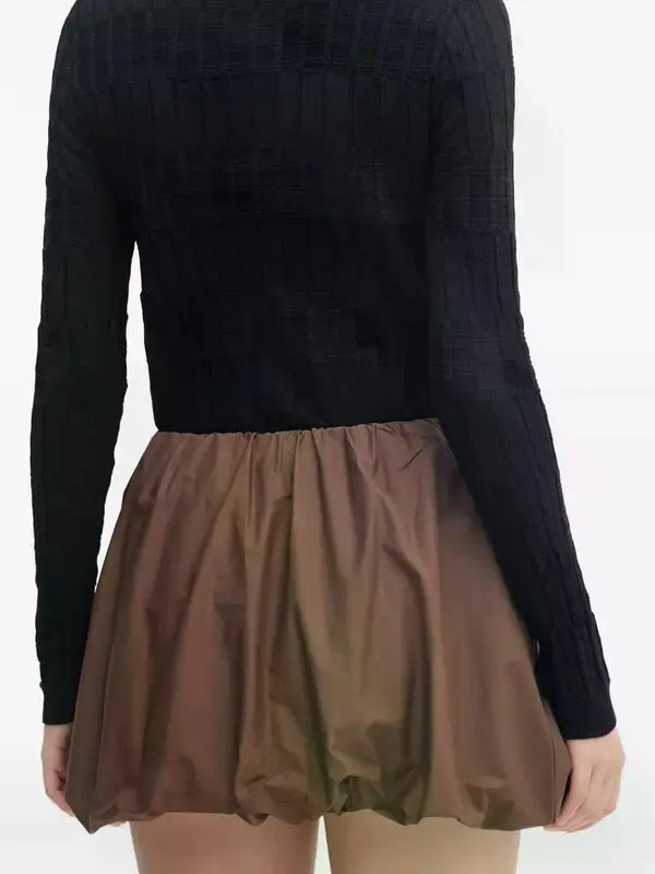GAUDI Gathered Puff-hem Mini Skirt