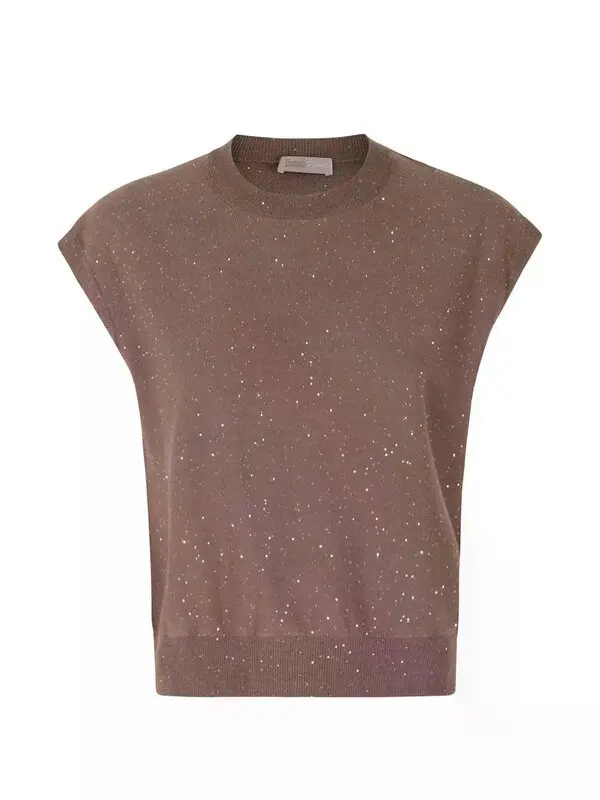 Herno Sequin-embellished Knitted Top