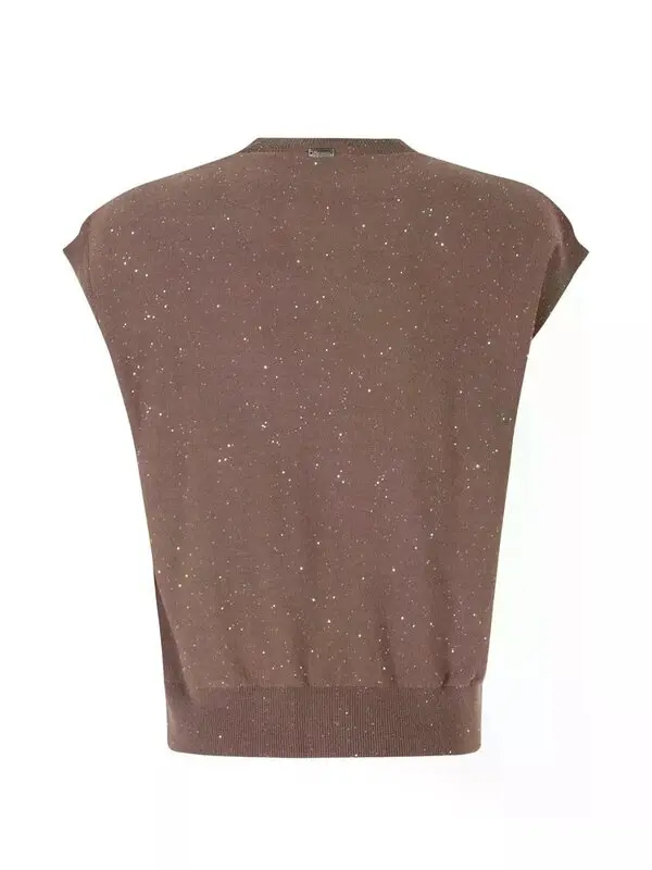 Herno Sequin-embellished Knitted Top