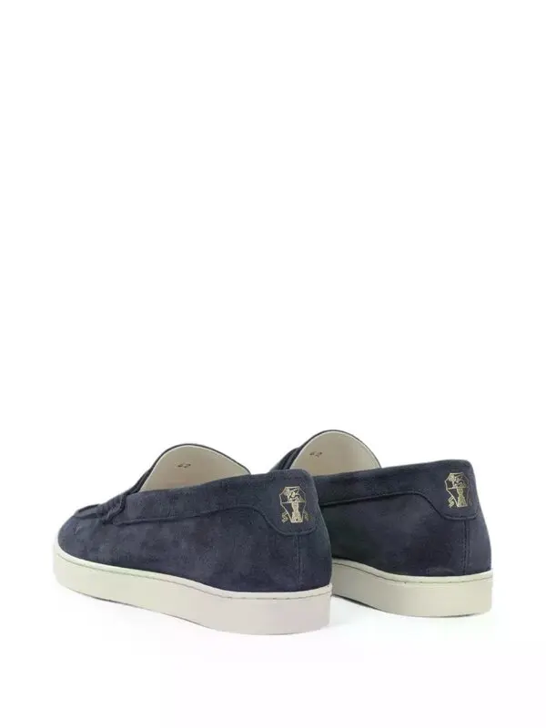 Brunello Cucinelli Suede Penny Loafers