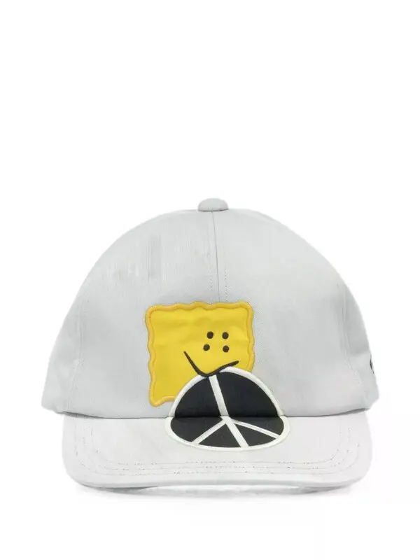 Kapital Peace Sign Patch Baseball Cap - Grey