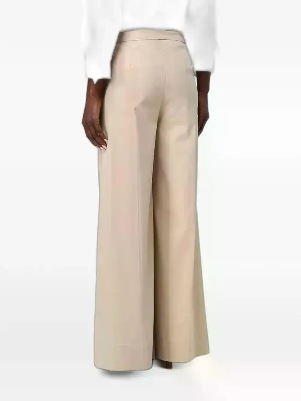 HANITA Pressed-crease Wide-leg Trousers