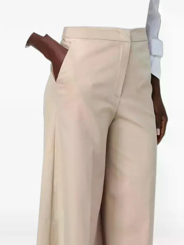 HANITA Pressed-crease Wide-leg Trousers