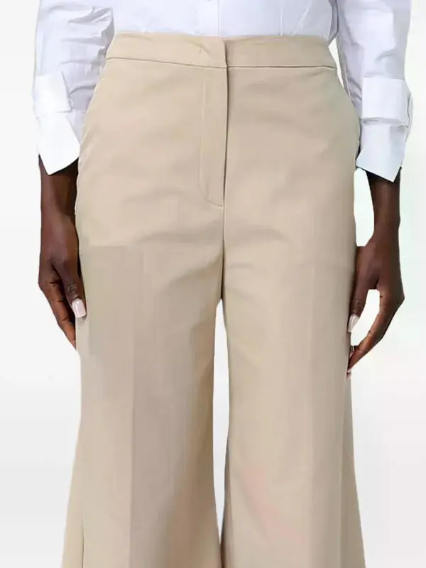 HANITA Pressed Crease Wide-leg Trousers
