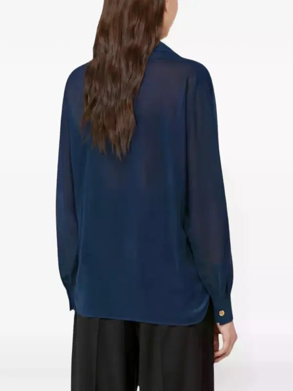 Max Mara Silk Polo With Button Fastening