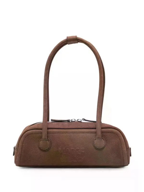 MARGESHERWOOD Embossed Logo Leather Tote Bag - Brown