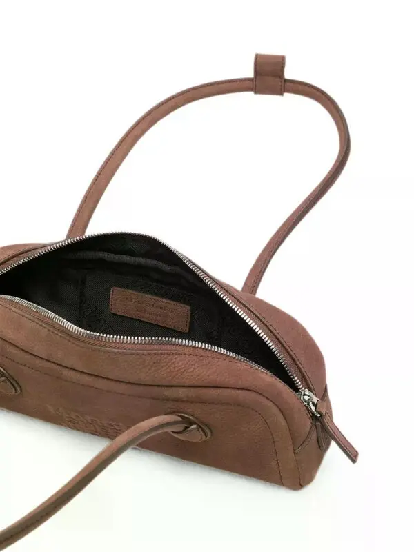 MARGESHERWOOD Embossed Logo Leather Tote Bag