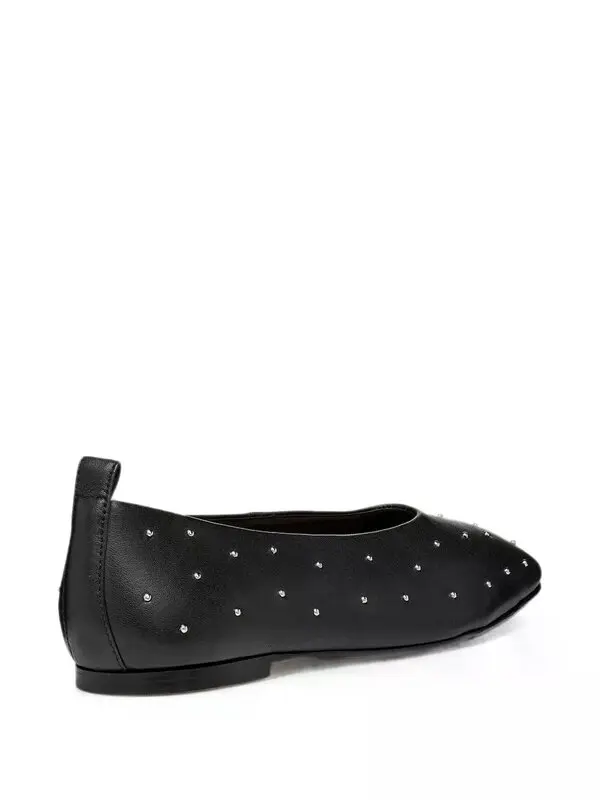 Geox Marsilea Stud-embellished Leather Ballet Flats - Black