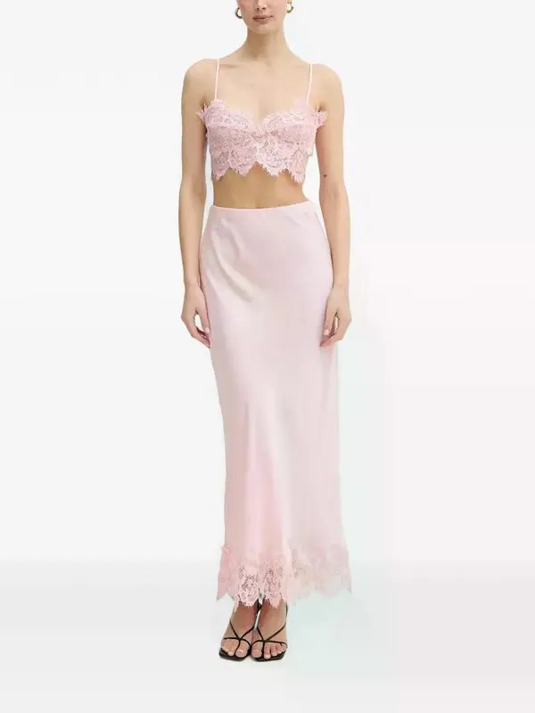 Bardot Linella Lace-trim Crop Top