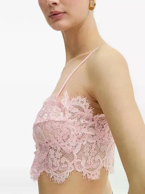 Bardot Linella Lace-trim Crop Top