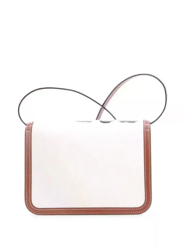 Burberry Tb Flap Bag Canvas Small Shoulder Bag - Brown