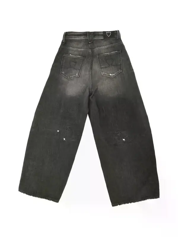 HTC LOS ANGELES Faded-effect Wide-leg Jeans
