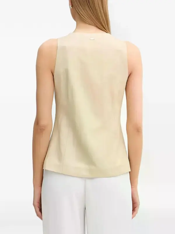 GAUDI Sleeveless V-neck Button-up Top