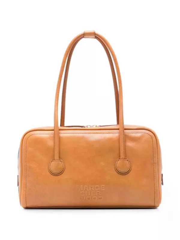 MARGESHERWOOD Logo-debossed Leather Tote Bag