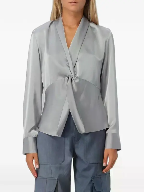 HANITA Twist-detail Crepe Blouse