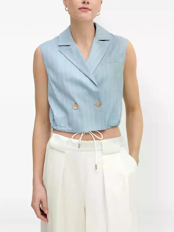 GAUDI Pinstripe Double-breasted Top