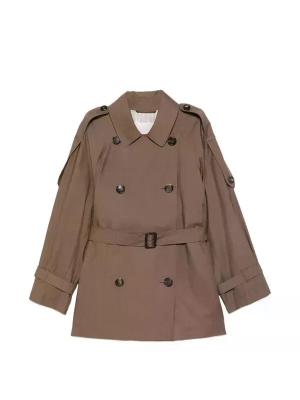 Max Mara Double-breasted Belted Coat - Brown