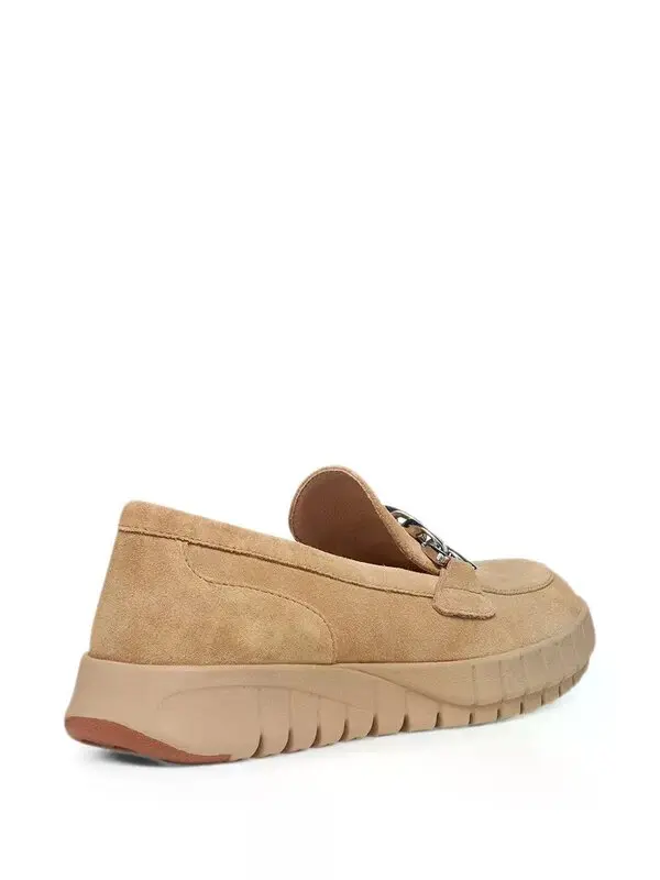 Geox Flextride Chain-link Suede Loafers