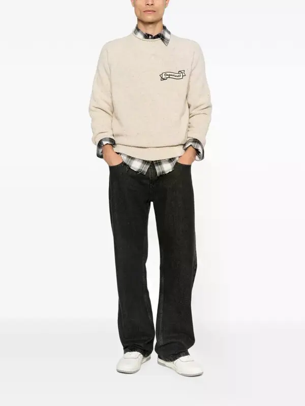 Dsquared2 Logo-patch Raglan-sleeve Sweater