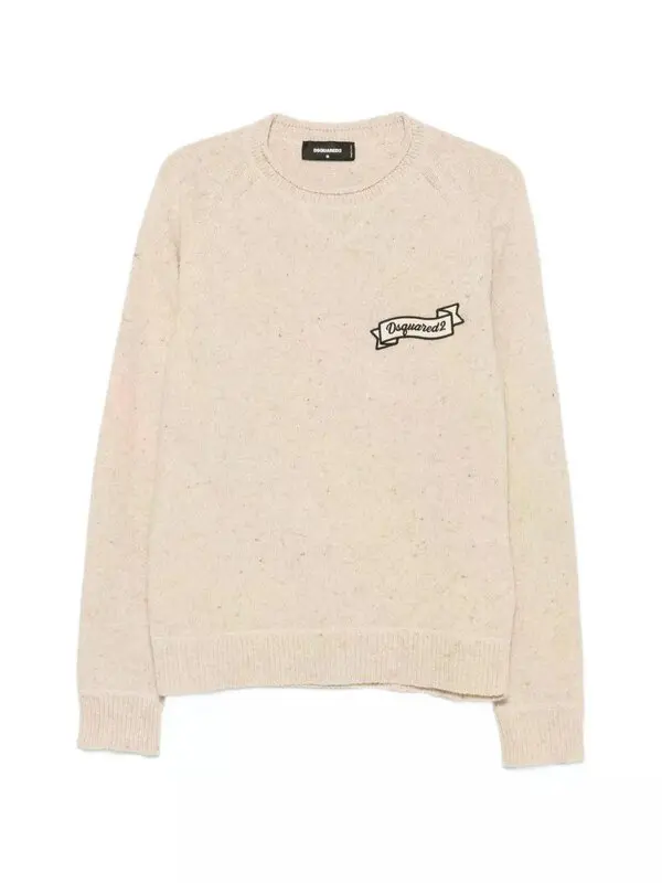 Dsquared2 Logo Patch Raglan Sleeve Sweater