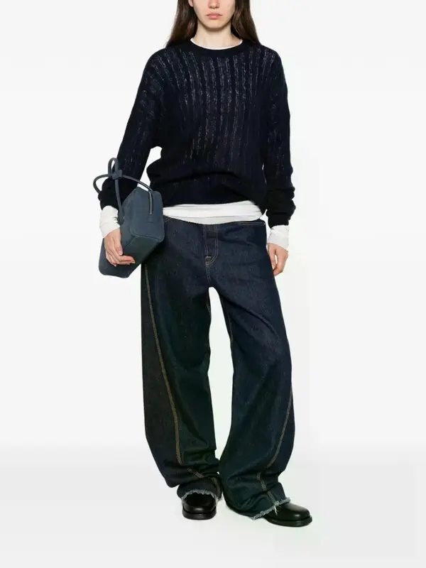 LISA YANG Amabel Open-knit Long-sleeve Jumper