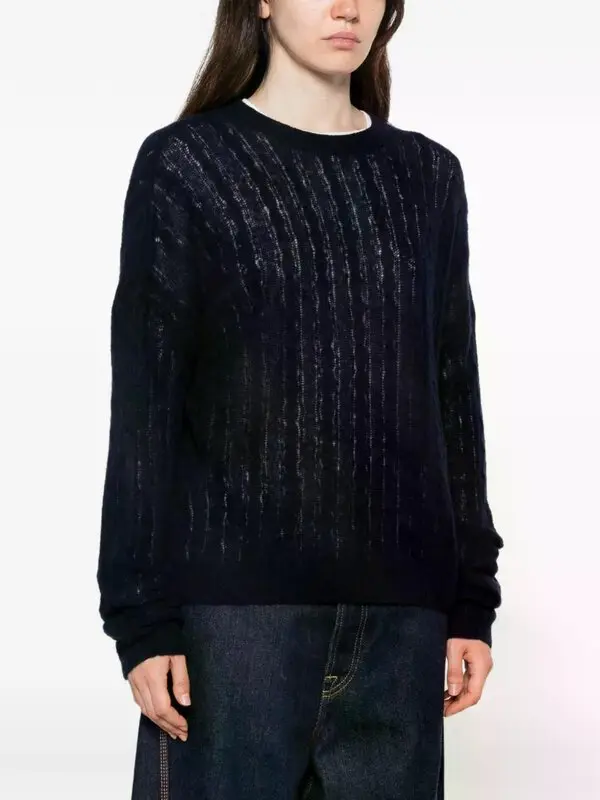 LISA YANG Amabel Open-knit Long-sleeve Jumper
