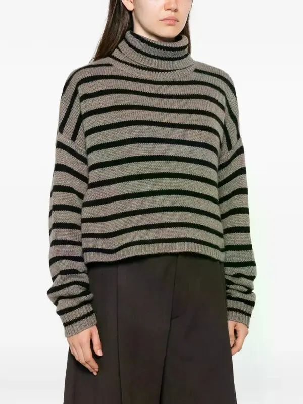 LISA YANG Zerlina Striped Roll-neck Jumper