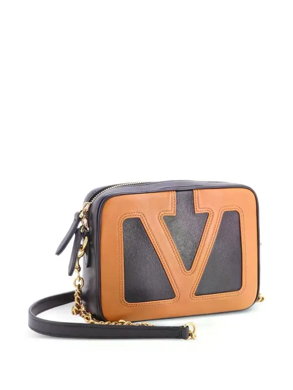 Valentino Garavani Viva Superstar Chain Leather Small Crossbody Bag - Black