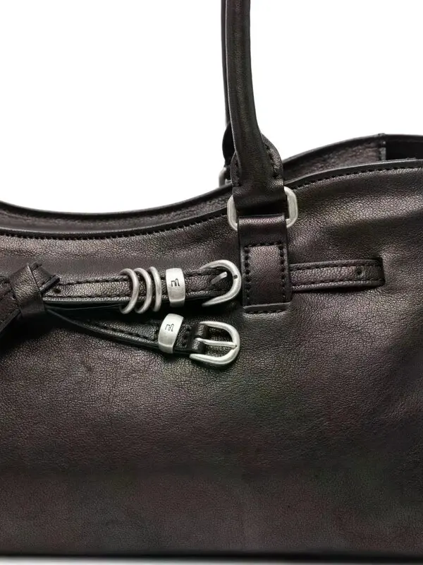 MARGESHERWOOD Buckle-detail Leather Tote Bag - Black