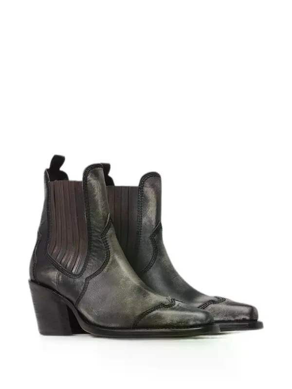 MAGLIANO X Dsquared2 Distressed Leather Ankle Boots