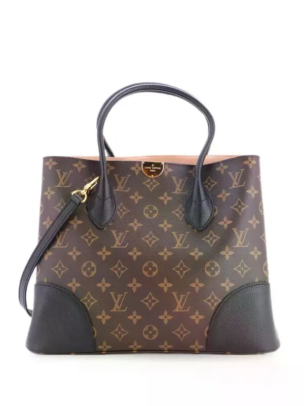 LOUIS VUITTON Flandrin Handbag Monogram Canvas And Leather Tote Bag - Black