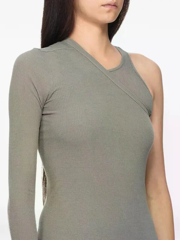 Rick Owens One-shoulder Ribbed Top