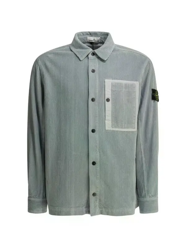 Stone Island Compass-motif Corduroy Shirt Jacket