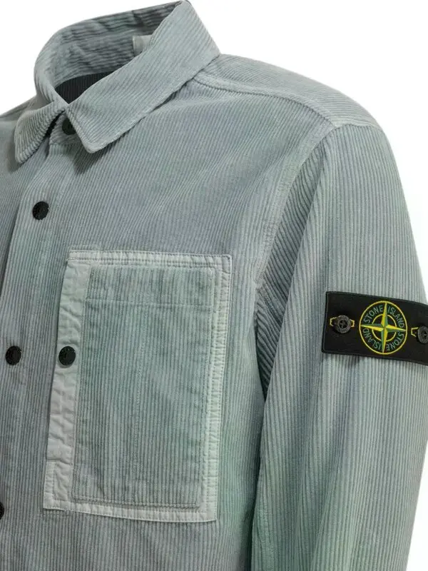 Stone Island Compass-motif Corduroy Shirt Jacket